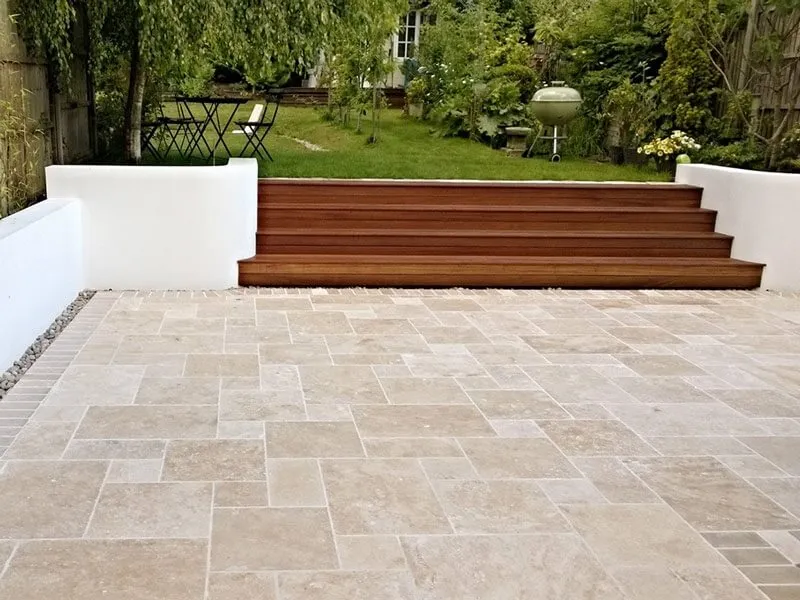 Classic Travertine French Pattern Pavers, Tiles | SAVE 20% | Stone Depot