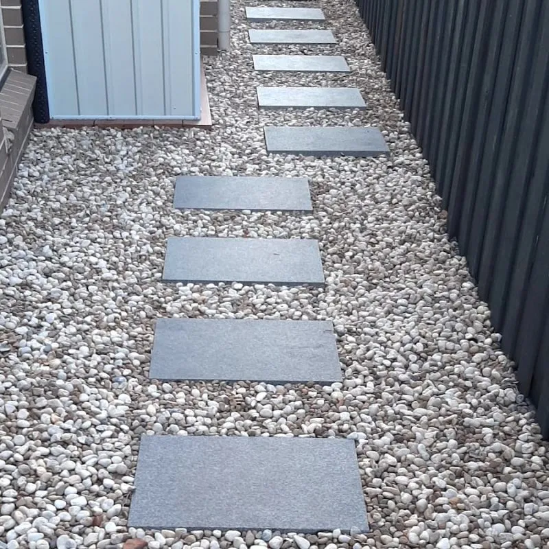 Carbon Black Rectangular Granite Stepping Stones | Black Stepping ...