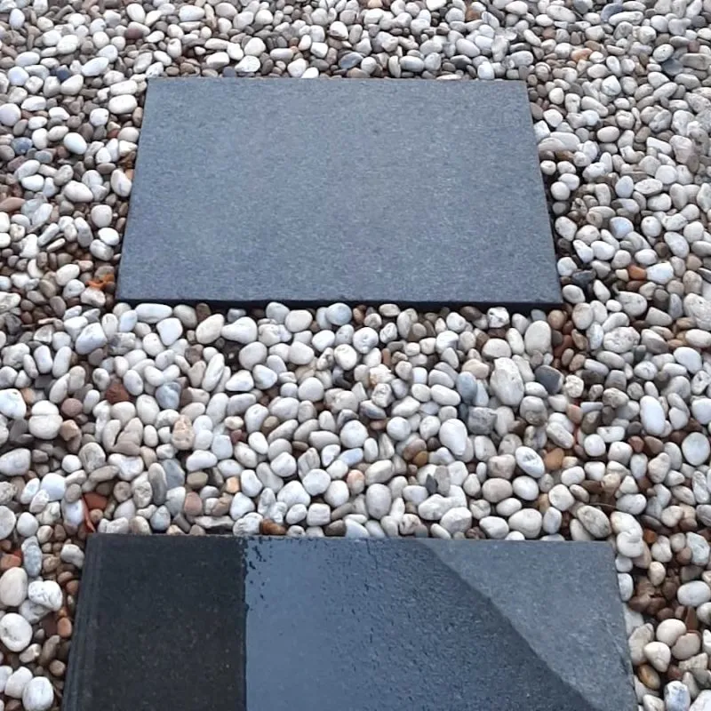 Carbon Black Rectangular Granite Stepping Stones | Black Stepping ...